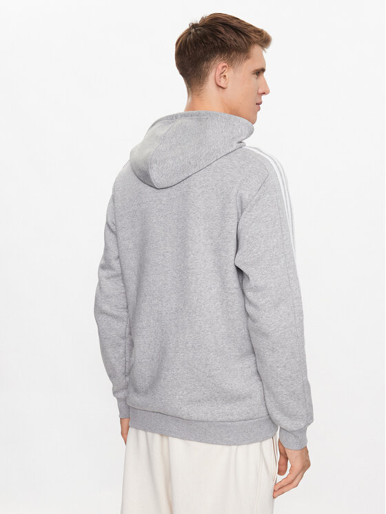 adidas Bluză Essentials Fleece 3-Stripes IJ6474 Gri Regular Fit | Modivo.ro