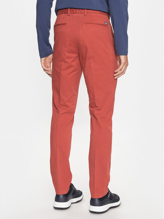 Boss Chinosy Kaito1 50487966 Czerwony Slim Fit | Modivo.pl