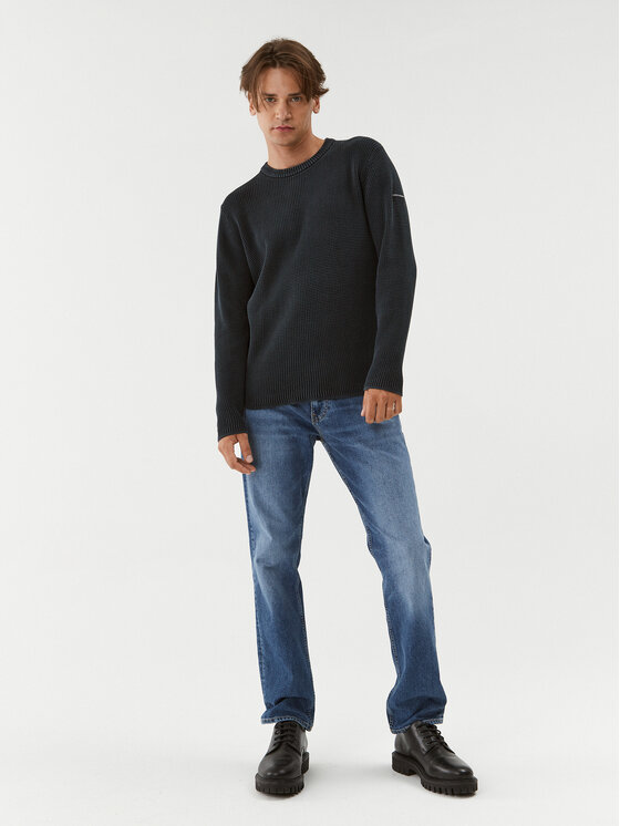 Pepe Jeans Sweter Dean Crew Neck PM702359 Granatowy Regular Fit | Modivo.pl