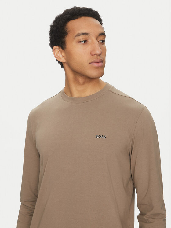 BOSS Longsleeve 50506365 Beżowy Regular Fit | Modivo.pl