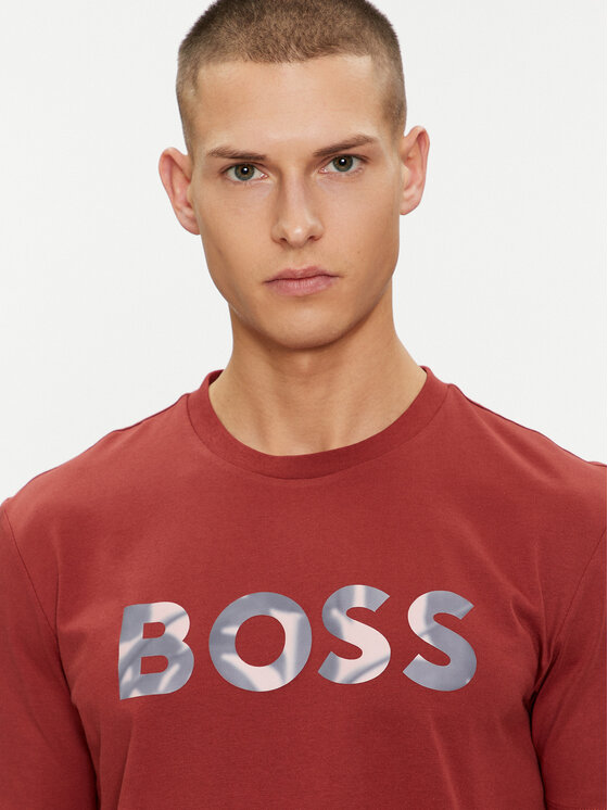 Boss T-Shirt Thompson 15 50513382 Czerwony Regular Fit | Modivo.pl