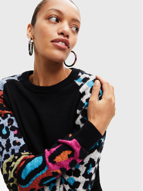 Desigual Pull Ayla 22WWJF80 Noir Regular Fit | Modivo.fr