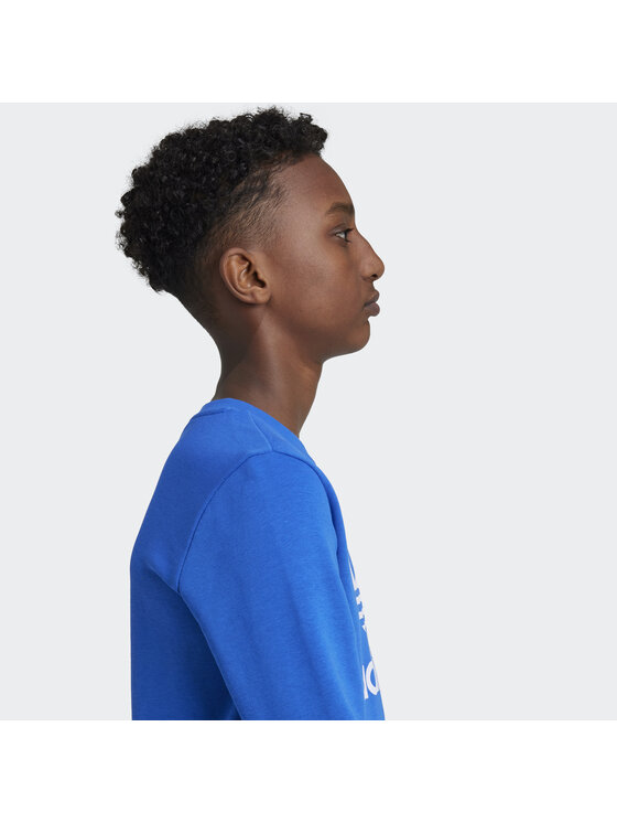 adidas Bluza Trefoil IY7438 Niebieski Regular Fit | Modivo.pl