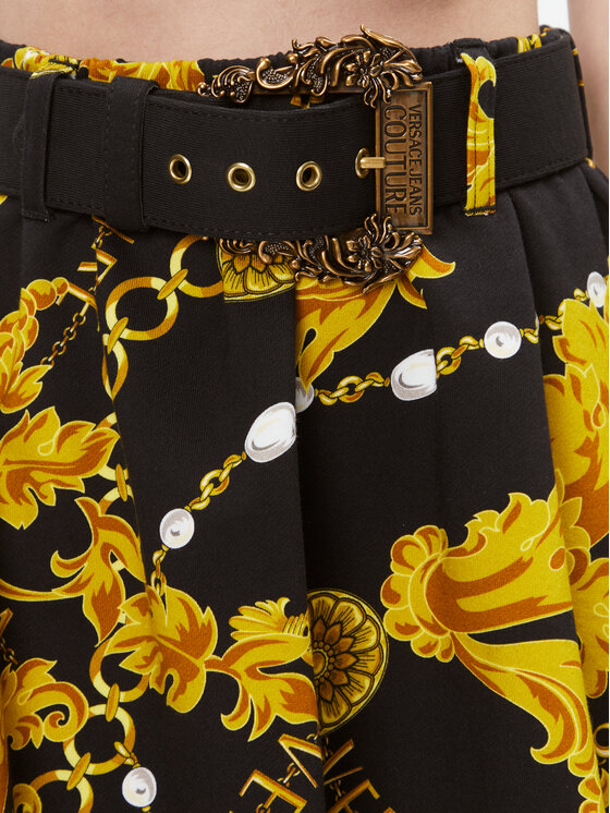 Versace Jeans Couture Trapezförmiger Rock 75HAE325 Schwarz Regular Fit ...