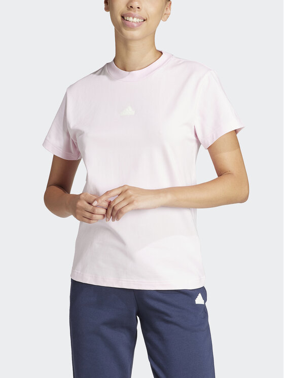 adidas T-Shirt Embroidered IS4288 Růžová Regular Fit | Modivo.cz