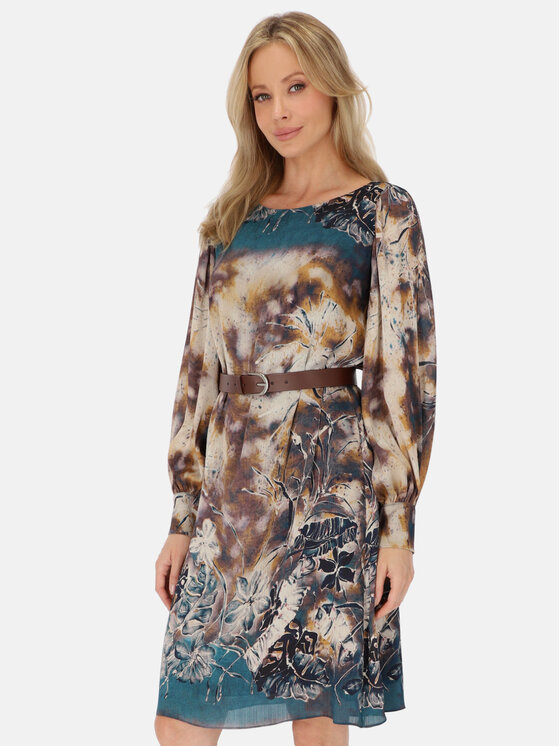 Potis & Verso Sukienka codzienna Tera Brązowy Regular Fit | Modivo.pl