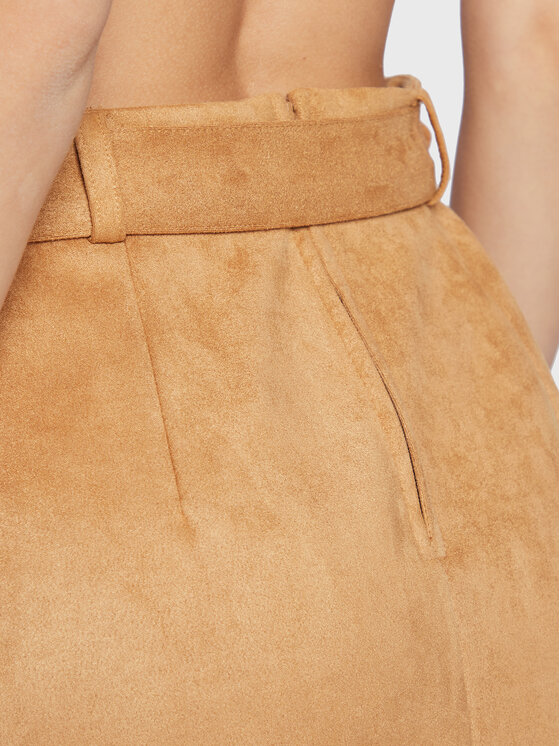 NAF NAF Trapezförmiger Rock Eplaque THNJ28A Beige Regular Fit | Modivo.de