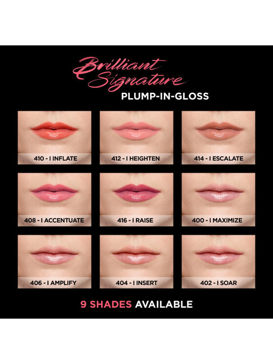 L'Oreal Paris Brilliant Signature Plump-In-Gloss Błyszczyk 402 Soar ...