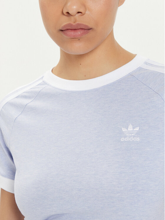 adidas T-Shirt 3-Stripes IR8108 Violett Slim Fit | Modivo.de