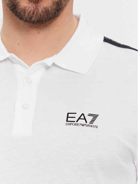 EA7 Emporio Armani Polo 3DPF23 PJ02Z 1100 Biały Regular Fit | Modivo.pl