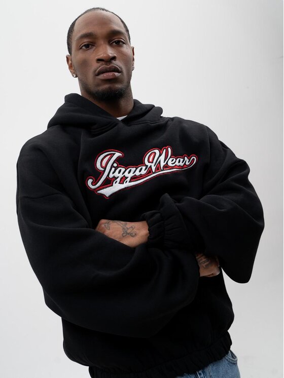 Jigga Wear Bluza Bluza Z Kapturem Oversize Męska Czarna Jigga Wear ...