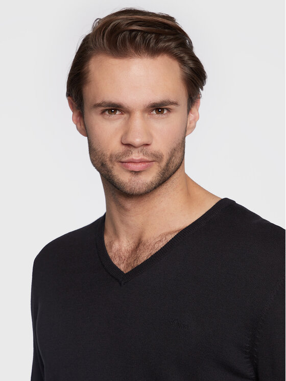 s.Oliver Sweter 2040666 Czarny Regular Fit | Modivo.pl