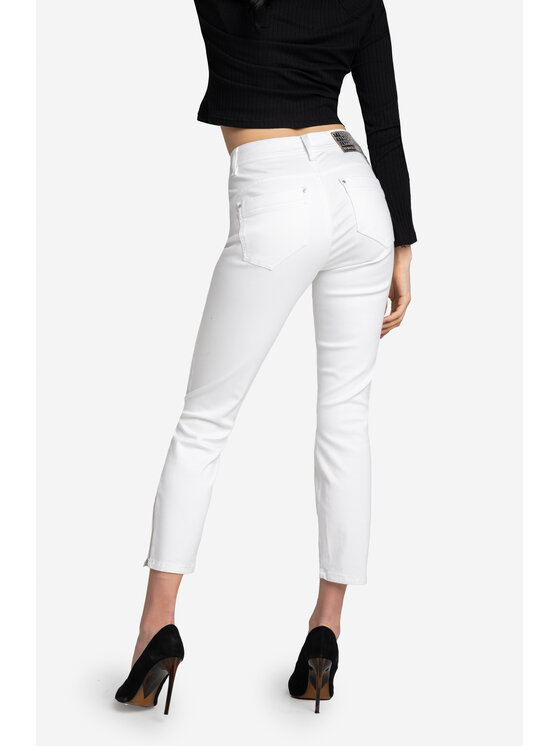 RJ Rocks Jeans Jeansy Vanessa Biały Slim Leg | Modivo.pl