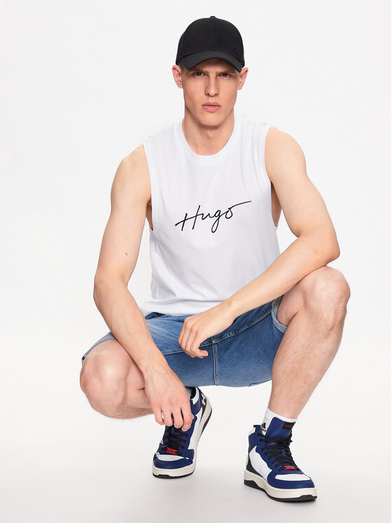 Hugo Tank top 50493709 Beżowy Regular Fit | Modivo.pl