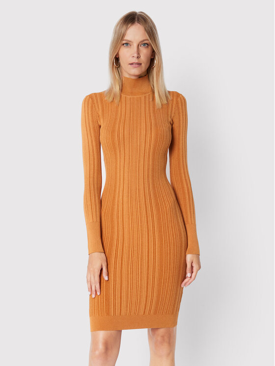 Guess Džemper haljina W2BK81 Z30I2 Narančasta Slim Fit | Modivo.hr