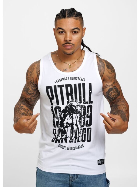PITBULL Tank top Tank Biały Regular Fit | Modivo.pl