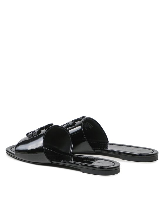 Tory Burch Şlapi Eleanor Slide Patent Leather 149266 Negru | Modivo.ro