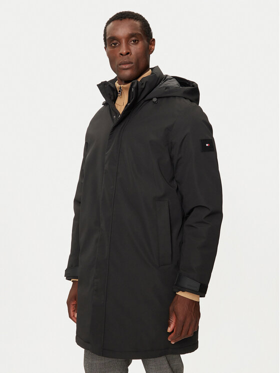 Tommy Hilfiger Parka MW0MW37369 Nero Regular Fit Modivo