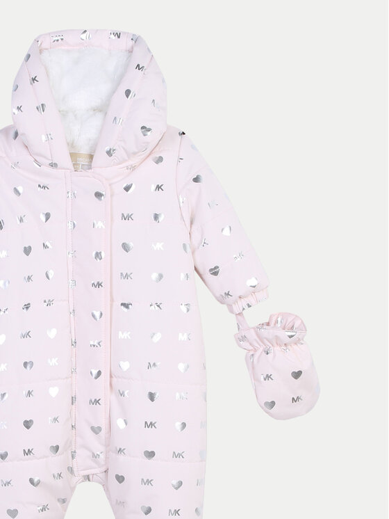 MICHAEL KORS KIDS Kombinezon zimowy R30136 Różowy Regular Fit | Modivo.pl