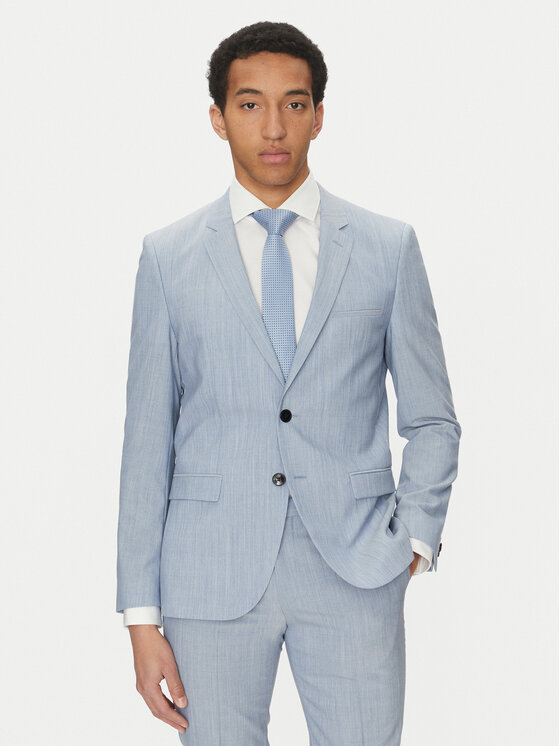 HUGO Costum Arti/Hesten232X 50540341 Albastru celest Extra Slim Fit ...