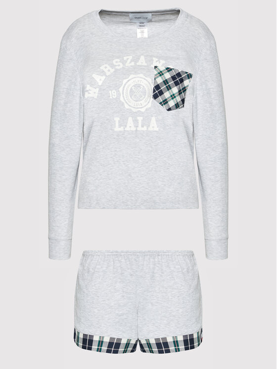 PLNY LALA Pyjama Warszawska Lala Sleepy PL-AK-S7-00003 Grau | Modivo.at