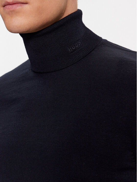 Hugo Bluză cu gât San Thomas-M 50474174 Bleumarin Regular Fit | Modivo.ro