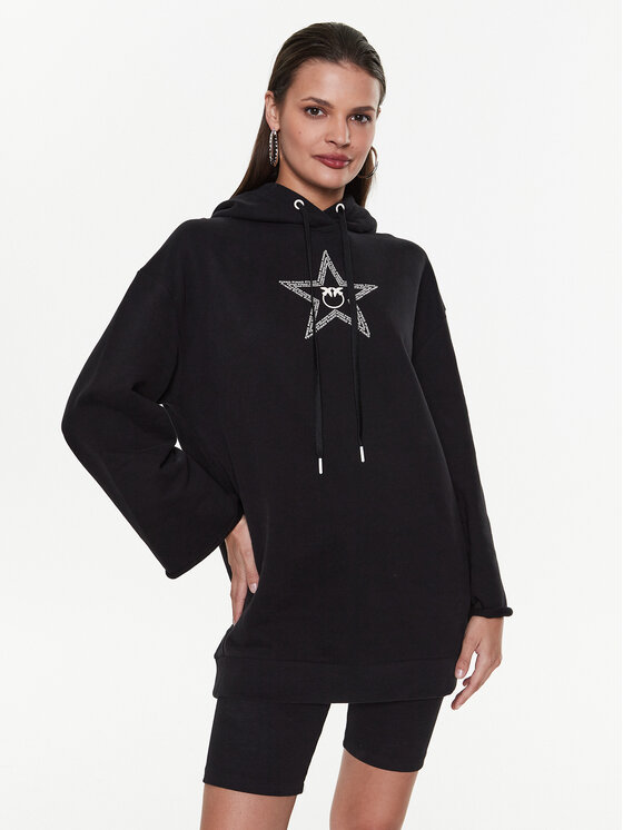 Pinko Bluza 100365 A0KM Czarny Relaxed Fit | Modivo.pl