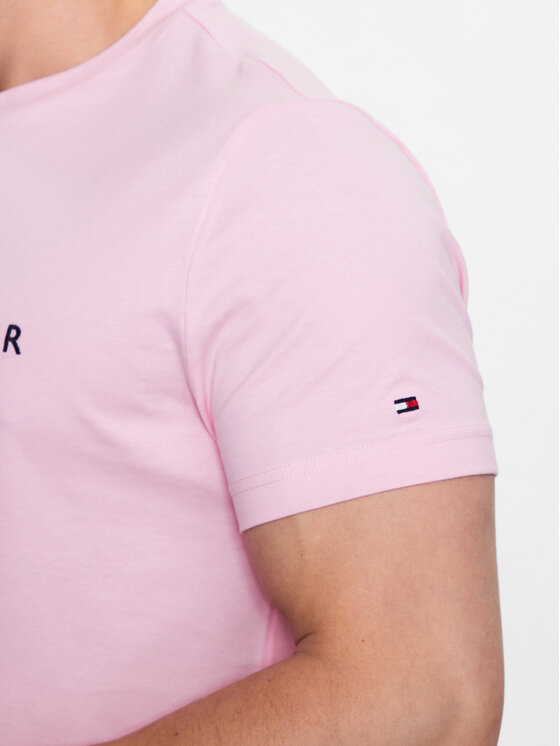 Tommy Hilfiger T Shirt Logo Mw0mw11797 Růžová Slim Fit Modivo Cz