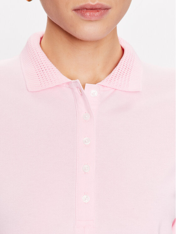 Tommy Hilfiger Sukienka Codzienna Openwork Polo Ww0ww37845 Różowy