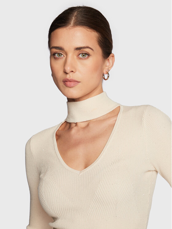 Guess Džemper W3RR58 Z34O0 Écru Slim Fit | Modivo.hr