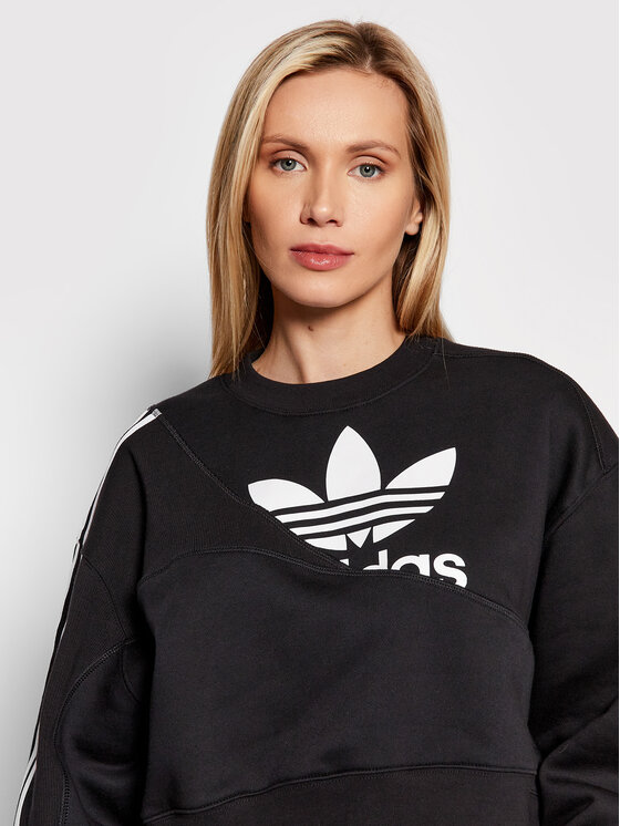 Adidas Bluza Adicolor Split Trefoil Hc4622 Czarny Relaxed Fit Modivo Pl