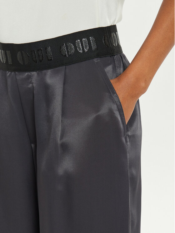 OUI Spodnie materiałowe 88773 1240807 Szary Relaxed Fit | Modivo.pl