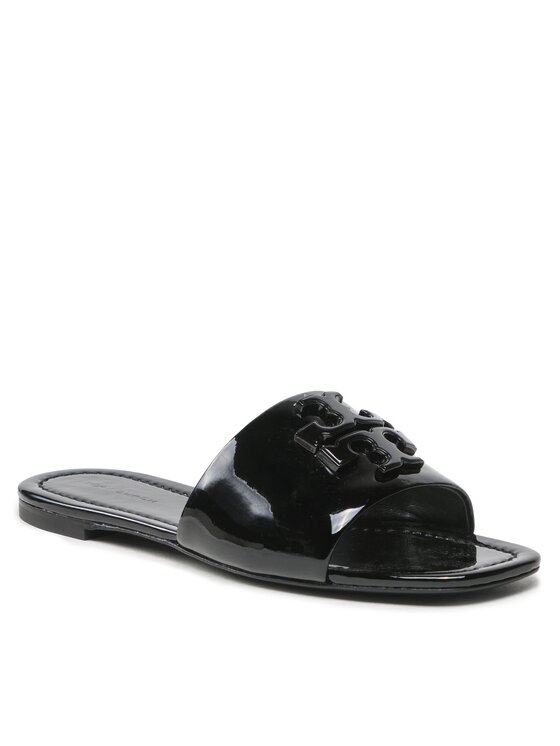 Tory Burch Șlapi Eleanor Slide Patent Leather 149266 Negru | Modivo.ro