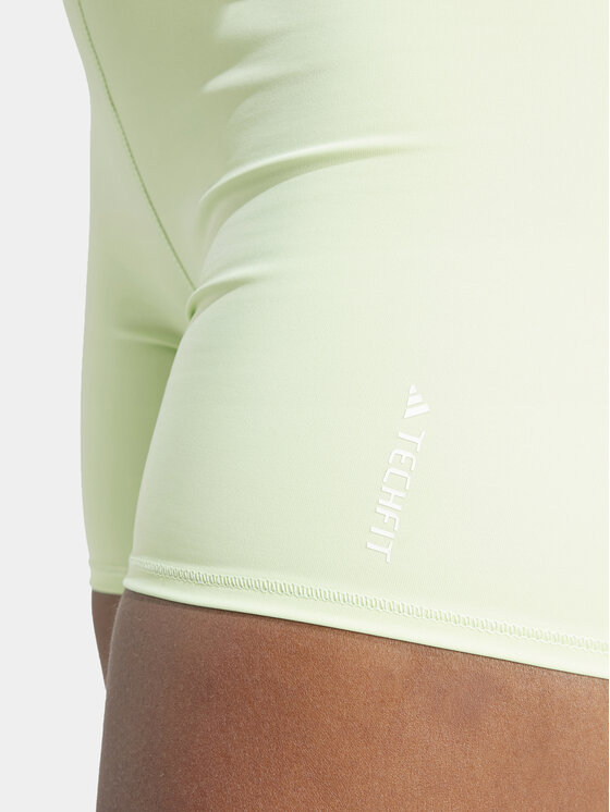 adidas Szorty sportowe Techfit IU1854 Zielony Slim Fit | Modivo.pl