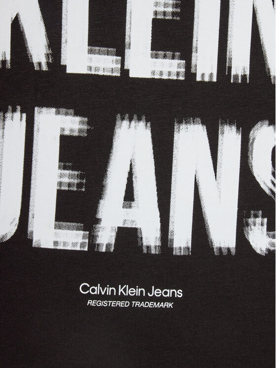 Calvin Klein Jeans Тишърт Pixel Logo Ib0ib01974 Черен Relaxed Fit