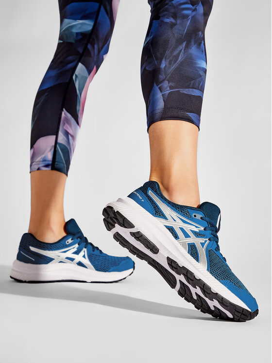 Asics Buty do biegania Contend 7 Gs 1014A192 Niebieski | Modivo.pl