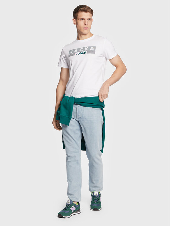 Jack&Jones Tričko Corp Logo 12151955 Biela Regular Fit | Modivo.sk