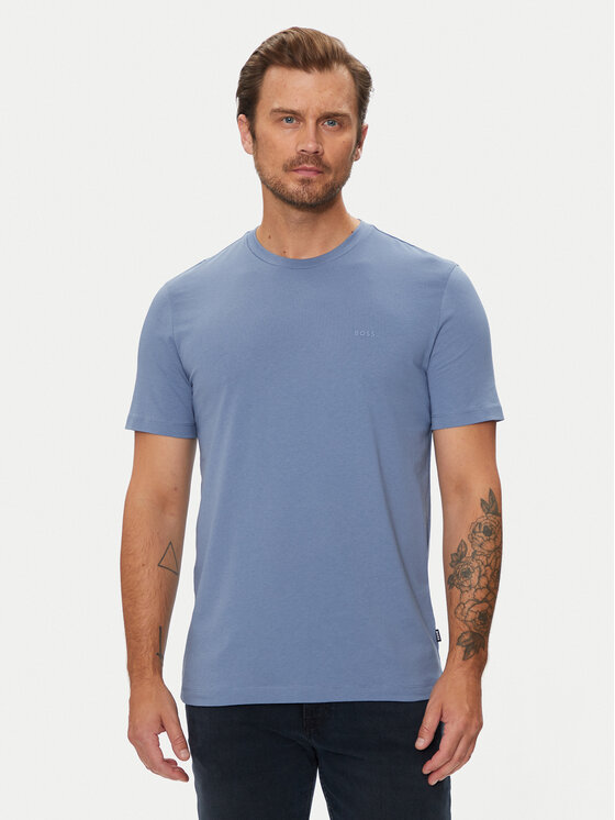 Boss Футболка Thompson 01 50468347 Голубий Regular Fit | Modivo.ua