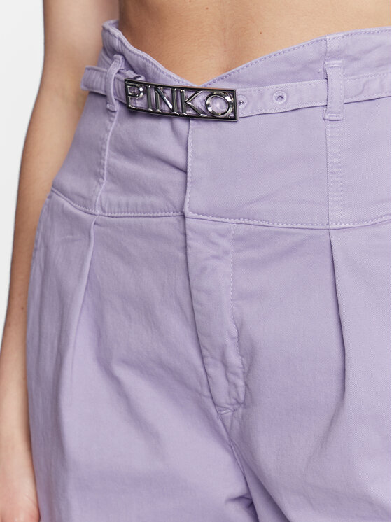 Pinko Spodnie materiałowe Ariel 100225 A0G7 Fioletowy Slim Fit | Modivo.pl