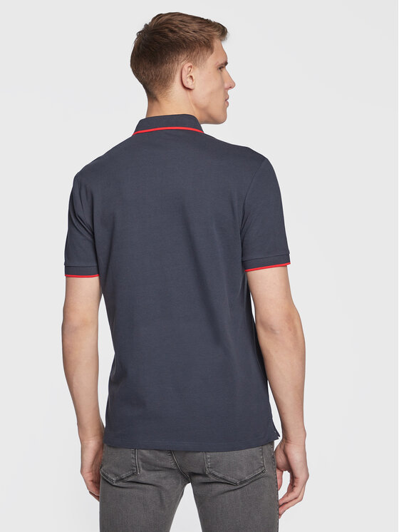 Hugo Тениска с яка и копчета 50467384 Син Slim Fit | Modivo.bg