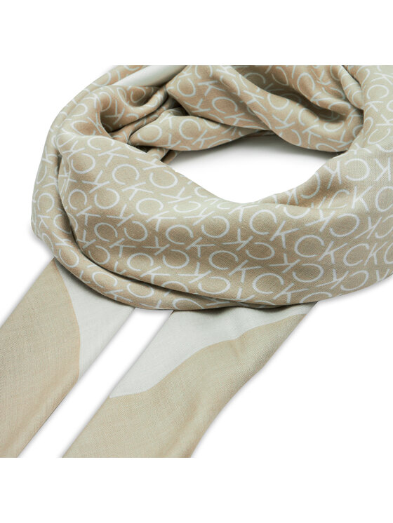 Calvin Klein Šátek Logo K60K610227 Béžová | Modivo.cz