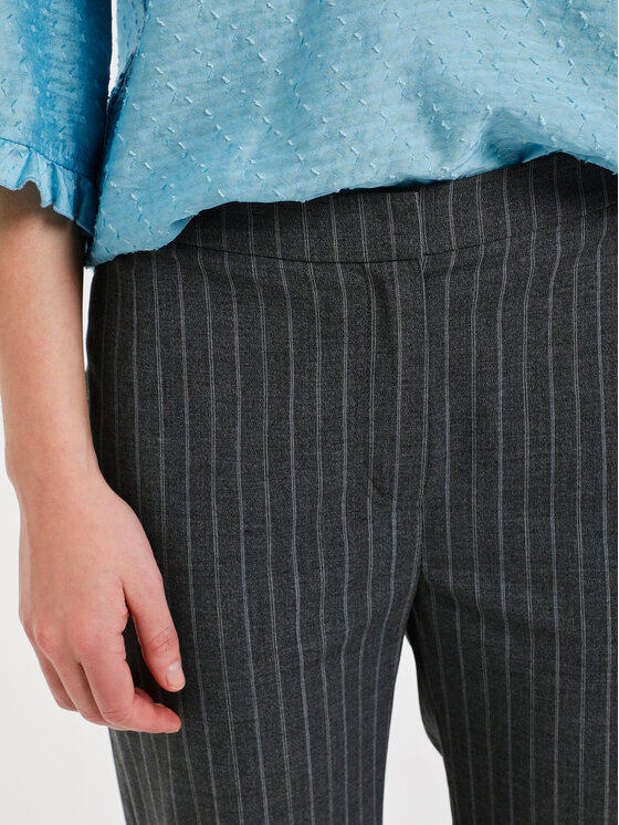 Karen by Simonsen Medžiaginės kelnės Elena 10104010 Pilka Classic Fit ...