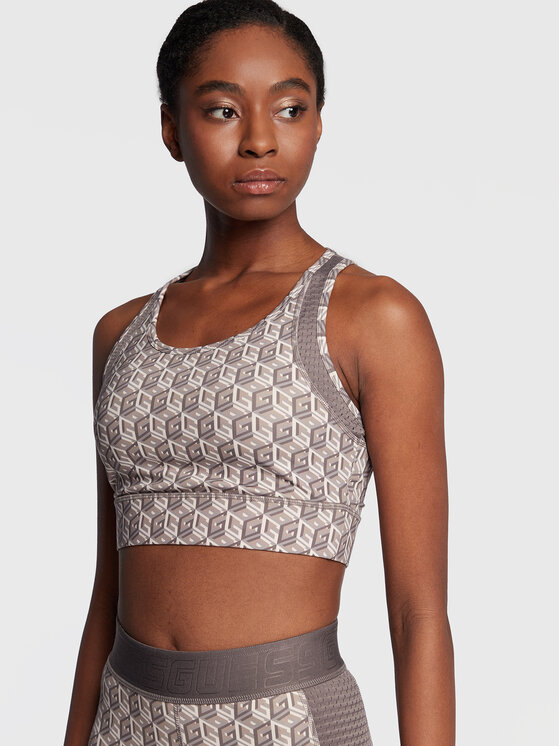 Guess Sportovní podprsenka Daria V2BP08 MC03W Béžová | Modivo.cz