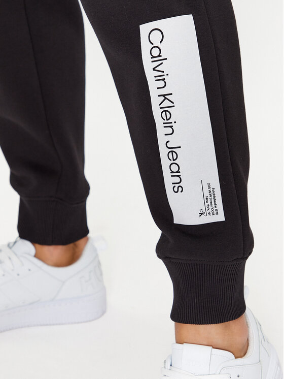 Calvin Klein Jeans Spodnie Dresowe J30j324053 Czarny Regular Fit