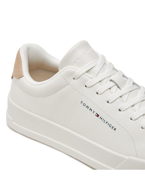 Tommy Hilfiger Sneakers Th Court Leather Grain Ess FM0FM05297 Écru ...