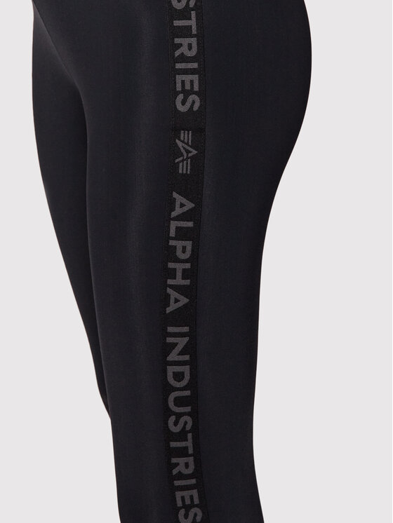 Alpha Industries Legginsy Al Stripe 106057 Czarny Slim Fit | Modivo.pl