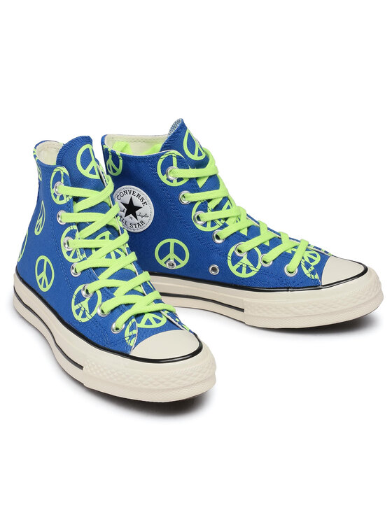Converse Sneakers aus Stoff Chuck 70 Hi 167913C Blau | Modivo.de