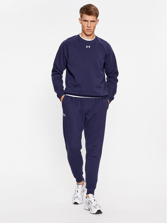 Under Armour Суитшърт Ua Rival Fleece Crew 1379755 Тъмносин Loose Fit ...