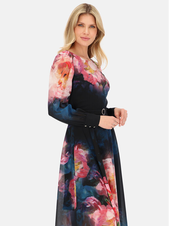 Potis & Verso Sukienka elegancka Paloma Granatowy Regular Fit | Modivo.pl