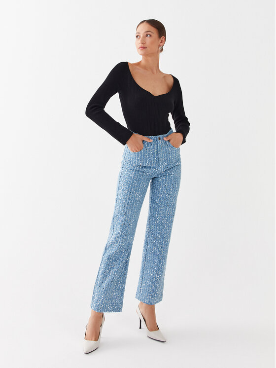 ROTATE Jeans Embellished Denim 1000631602 Blau Straight Fit | Modivo.de